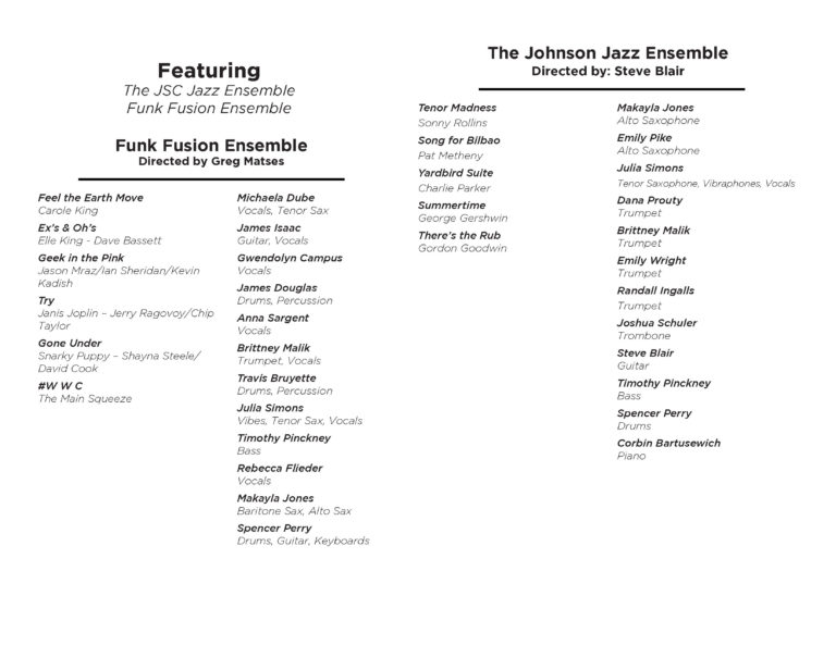 JSC Funk/Fusion Ensemble | Greg Matses